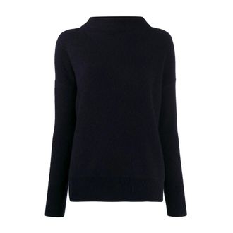 Vince Femme, Pulls, Bleu, Taille: 44 FR Pull en Cachemire Bleu &agrave; Col Montant