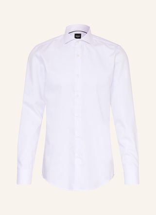 HUGO BOSS Piqu&eacute;-Hemd Hank Slim Fit weiss