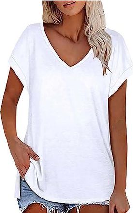 QUINTRA Ventes Flash du Jour Tee Shirt Femme Paillettes Pull Grande Taille 50 52 Chemise Blanche Chic Et Élégant Tunique sans Manche Infirmiere avec Pression 