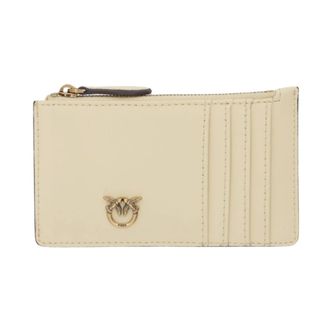Pinko Pinko - Petit portefeuille - Femme - Accessoires - Beige - Taille: ONE Size