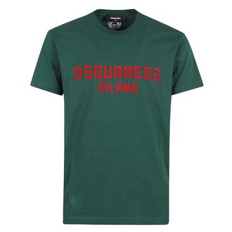 Dsquared2 Milano Logo Cool Fit Gr&uuml;nes T-shirt