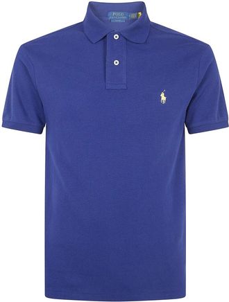 Polo Ralph Lauren Homme, Tops, Bleu, Taille: XL Polo &agrave; Manches Courtes en Maille