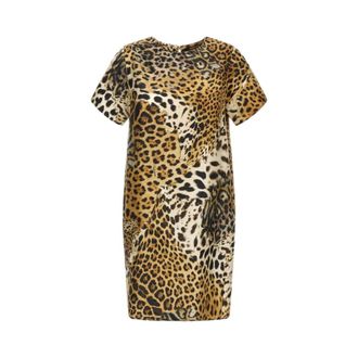 Roberto Cavalli Jaguar-Print-Kleid Hellbraun Weiblich - - Dresses - Damen - Braun - S