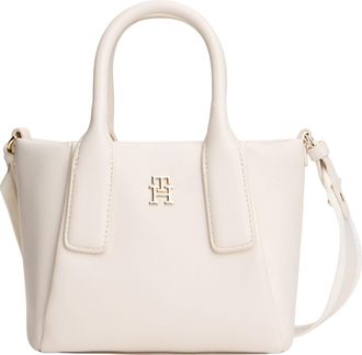 Tommy Hilfiger Damen Th Essential Mini Tote Aw0aw18371 Tragetasche, BEIGE (Soft Cream)