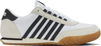 K-Swiss Homme Vintage Trainer T Basket, Caoutchouc Blanc et Noir, 41.5 EU