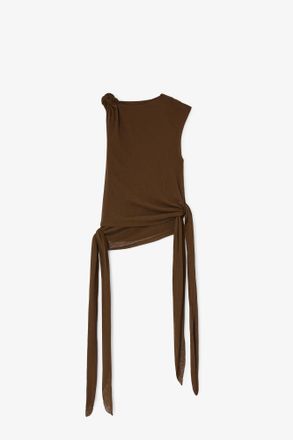 Ganni Haut en maille chin&eacute;e - Taille 36 Marron - Pour Femme