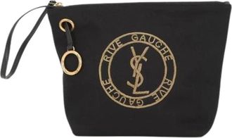 Saint Laurent Pre-owned Sac en Laine - Femme - Pre-owned - Noir - Taille: ONE Size