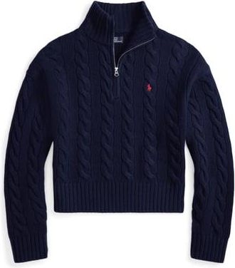 Polo Ralph Lauren Pullover aus Wolle und Kaschmir mit Reißverschluss