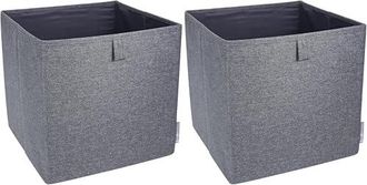 Bigso Box of Sweden BIGSO W&uuml;rfelbox f&uuml;r das Regal oder den Schrank - gro&szlig;e Aufbewahrungsbox f&uuml;r Kleidung, Spielsachen, B&uuml;robedarf usw. - Faltbare Regalbox aus Polyester u