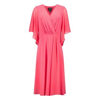 Joseph Ribkoff Femme, Robes, Rose, Taille: 46 FR Robe &Eacute;vas&eacute;e avec Ceinture Drap&eacute;e en Mousseline