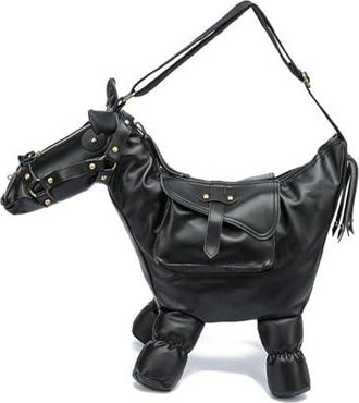 Generic Little Pony Style Sacs &agrave; bandouli&egrave;re pour homme et femme Design cr&eacute;atif Sac &agrave; bandouli&egrave;re en forme de cheval Unisexe Hip Hop Sac &agrave; bandouli&egrave;re Mode Sl
