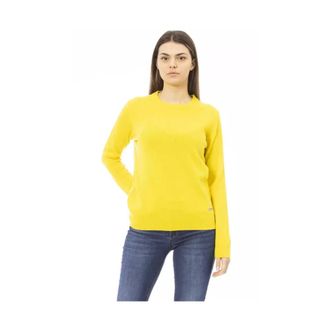 Baldinini Femme, Pulls, Jaune, Taille: 38 FR Pull col rond en laine jaune