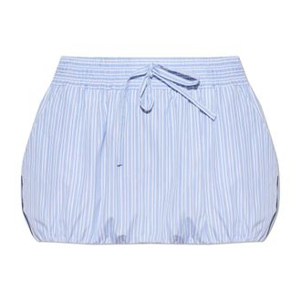 Dolce & Gabbana Femme, Shorts, Bleu, Taille: 40 FR Short ray&eacute; en popeline
