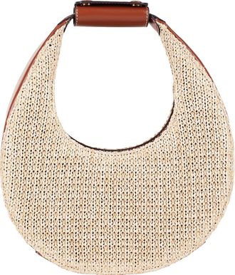 Staud RAFFIA MINI MOON BAG