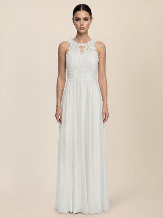 Apart Abendkleid mit floraler Spitze und Chiffon