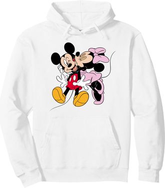 Disney Mickey Mouse And Minnie Kiss Valentine Pullover Hoodie