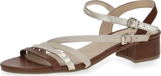 Caprice Caprice Damen 9-9-28200-20 Sandale Absatz, Cognac/Gold, 40 EU
