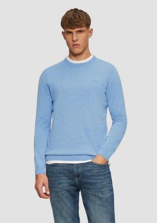 s.Oliver Rundhalspullover Casual (1-tlg) Rundhals. langarm, Logo-Stickerei