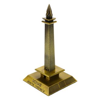 Artibetter Vintage Metall Turmmodell Indonesien Architektur Skulptur aus Langlebigem Material Dekoratives Reisesouvenir f&uuml;r Wohn und Arbeitszimmer