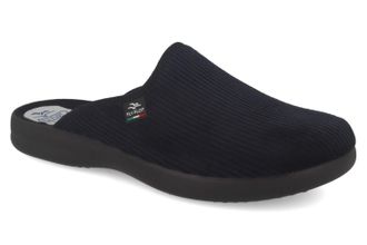 FLY FLOT Herren Ciabatta Uomo Invernale In Morbida A Costine Con Sottopiede In Microfibra, Lavabile In Lavatrice Hausschuh, Schwarz, 47 EU