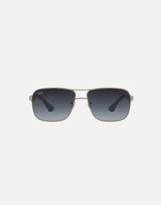 Ray-Ban Rb3516 - Lunettes de soleil carrées à verres gris - Argent mat-Argenté