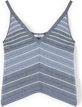 Motivi Gestreiftes Strickoberteil mit Lurex-Mischung - - Tops - Damen - Blau - S