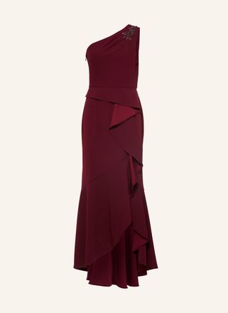 Adrianna Papell Abendkleid Mit Schmucksteinen Und Volants rot