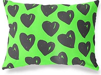 Bonamaison Le Jardin du Lin Kissen Zierkissenbezug Neon Grün-Rauch Kissenbezug, Weich Bequem, Für Zuhause Autos Büro Sofa Wohnzimmer Couch Schlafzimmer Dekor, 35