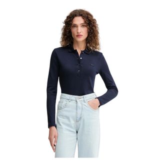 Lacoste L.12.D Stretch Mini Piqu&eacute; Polo - - Tops - Damen - Blau - S