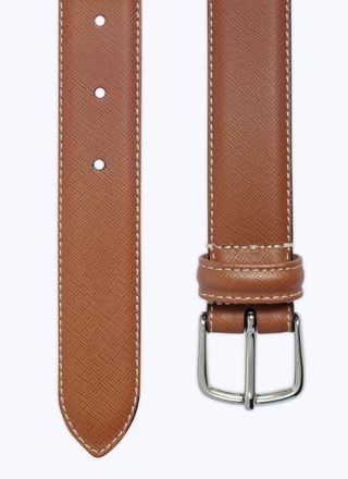 Fursac Ceinture en cuir camel - Taille 100 - Homme