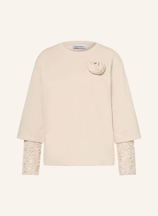 More & More More & More Sweatshirt Mit Spitze weiss