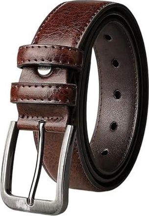 Generico Ceinture &agrave; la mode pour hommes Ceinture de travail polyvalente avec boucle ardillon, marron, 110