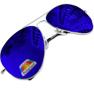 morefaz Herren Damen Lila Sonnenbrille Klassische Pilotenbrille Polarisierten Gespiegelt Pilot Mehrfarbig (Blue Gespiegelt)