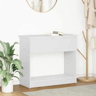 vidaXL Table console avec tiroirs blanc 85,5x38,5x74,5 cm Vidaxl