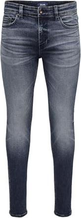 Only & Sons Onswarp Skinny Jax Dbd 8795 Dcc DNM Vd Jeans, Bleu fonc&eacute; Denim, 32W x 32L Homme