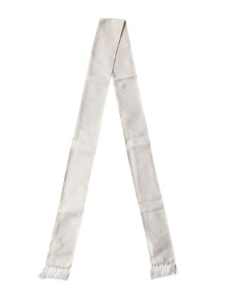 Dolce & Gabbana Fringed Silk Stole - White
