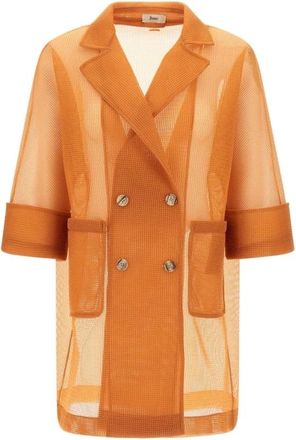 Herno Femme, Manteaux, Orange, Taille: 38 FR Manteau crois&eacute;