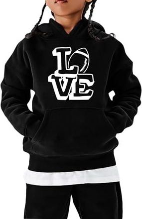 Generic Sweat à capuche 2 pièces pour les fans de football - Cadeau de sport - Pour adolescent - Vintage - Joueur de rugby - Sport - Rétro - Pour enfants - Ga