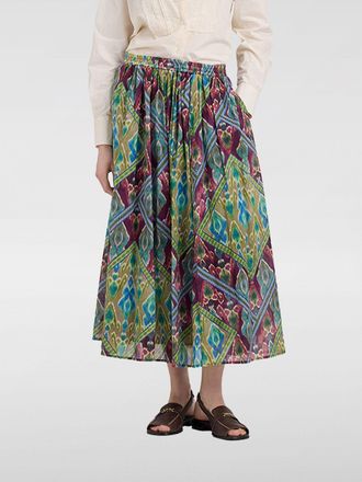Momoni Jupe midi &eacute;vas&eacute;e en coton &agrave; imprim&eacute; ethnique