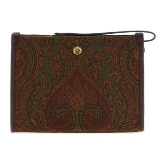 Etro Mittlere Paisley Jacquard Pouch - - Bags - Damen - Braun - ONE SIZE