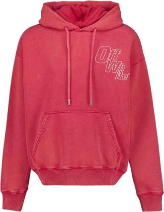 Off-white Homme, Sweatshirts et sweats &agrave; capuche, Rouge, Taille: M Outline Arrow Skate Sweat &agrave; capuche
