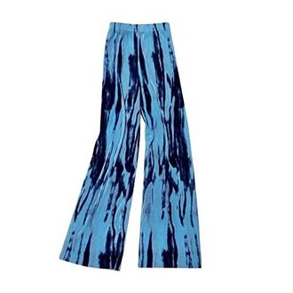 Generic Pantalon long pour femme imprim&eacute; ample, taille haute, droite, jambe large, pantalon &agrave; motifs, yoga, course, poids l&eacute;ger, style urbain, Bu7, taille uni