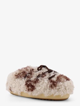Moon Boot Womens Sandals Faux Fur Beige