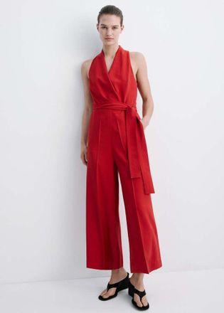Mango Combinaison avec ceinture rouge - Femme - XXS - MANGO