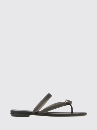 Ferragamo Tongs en caoutchouc avec petit talon et naud d&eacute;coratif