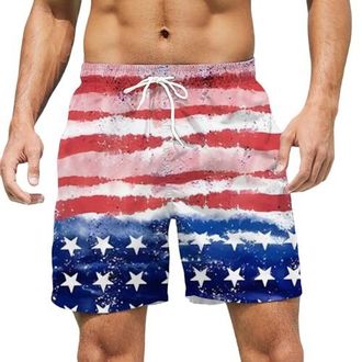 Generic Short de plage pour homme - Pantalon de plage d&eacute;contract&eacute; et tendance - Confortable - Vacances am&eacute;ricaines - Coupe r&eacute;guli&egrave;re, Noir, 3XL