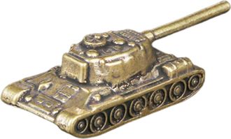Pretyzoom Miniatur-panzerfigur aus Messing Schreibtischdeko in Panzerform Armeestatue aus Kupfer Dekorative Metallskulptur f&uuml;r B&uuml;ro und Homeoffice Realistisches