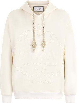 Philipp Plein Washed Hoodie Tennis Club Crystals