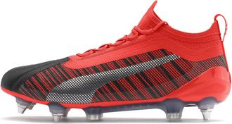 Puma Puma Unisex-Erwachsene One 5.1 Mxsg Fußballschuhe, Schwarz Black-NRGY Red Aged Silver 01