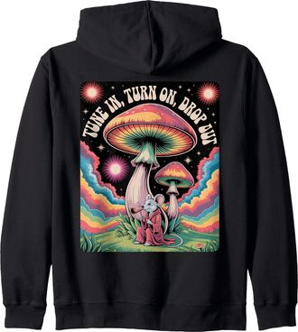 Shinkai Psychedelischer Rattenpilz im Retro-Look Cosmic Vibes Kapuzenjacke